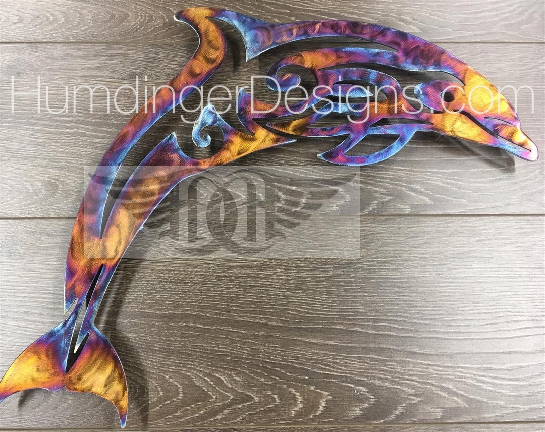 Dolphin Art - Metal Wall Sculpture - Free Shipping - Metal Art - Marine ...