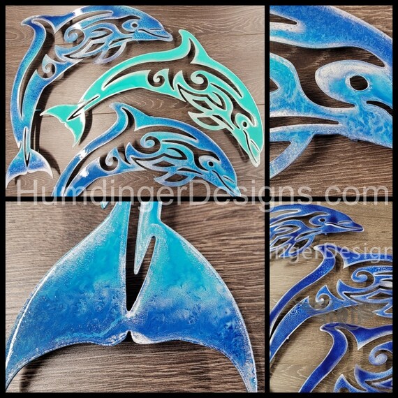 Dolphin Art Metal Wall Sculpture Free Shipping Metal Art | Etsy
