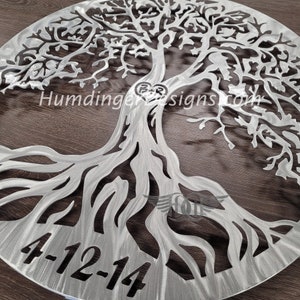 10th Anniversary Tree - 10 Year Wedding Celebration - Aluminum - Tree ...