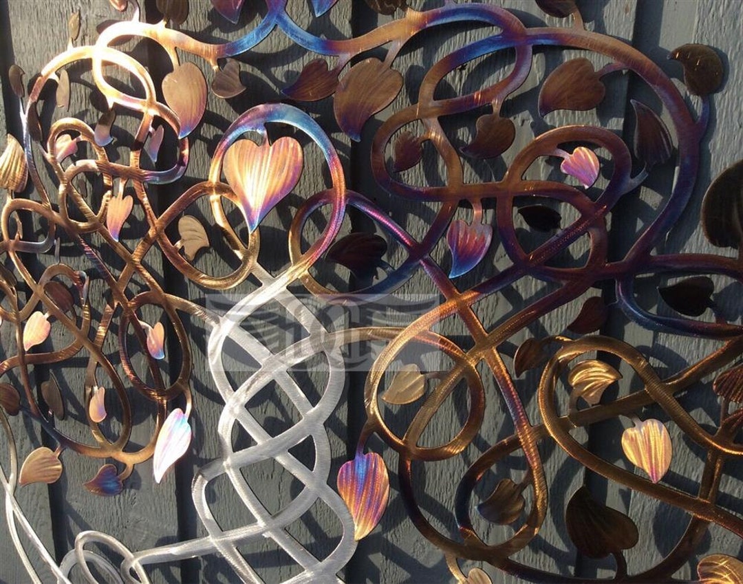 Metal Wall Art Eternity Tree of Life Celtic Eternal Knot Stainless ...