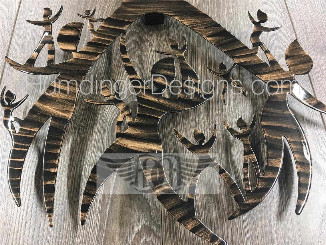 Family Tree Metal Wall Sculpture Copper Patina Sparkle - Etsy