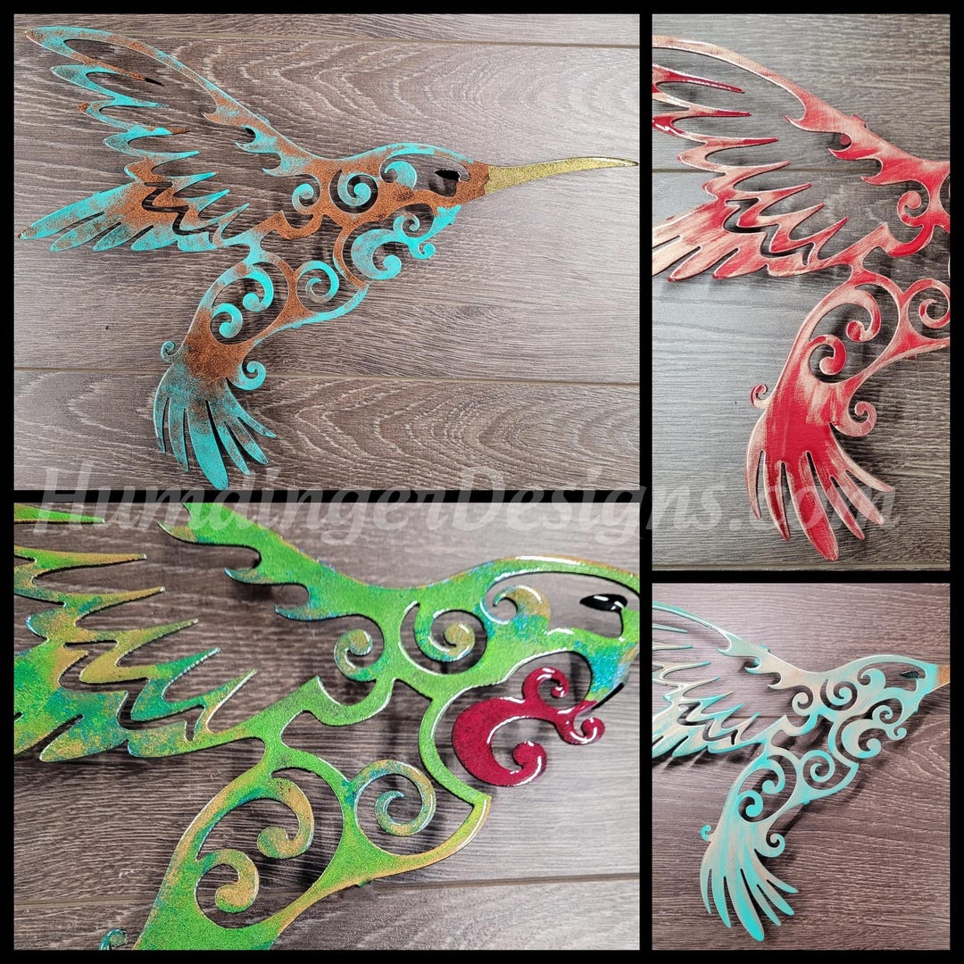 Hummingbird Metal Wall Art - Metal Wall Decor - Free Shipping ...