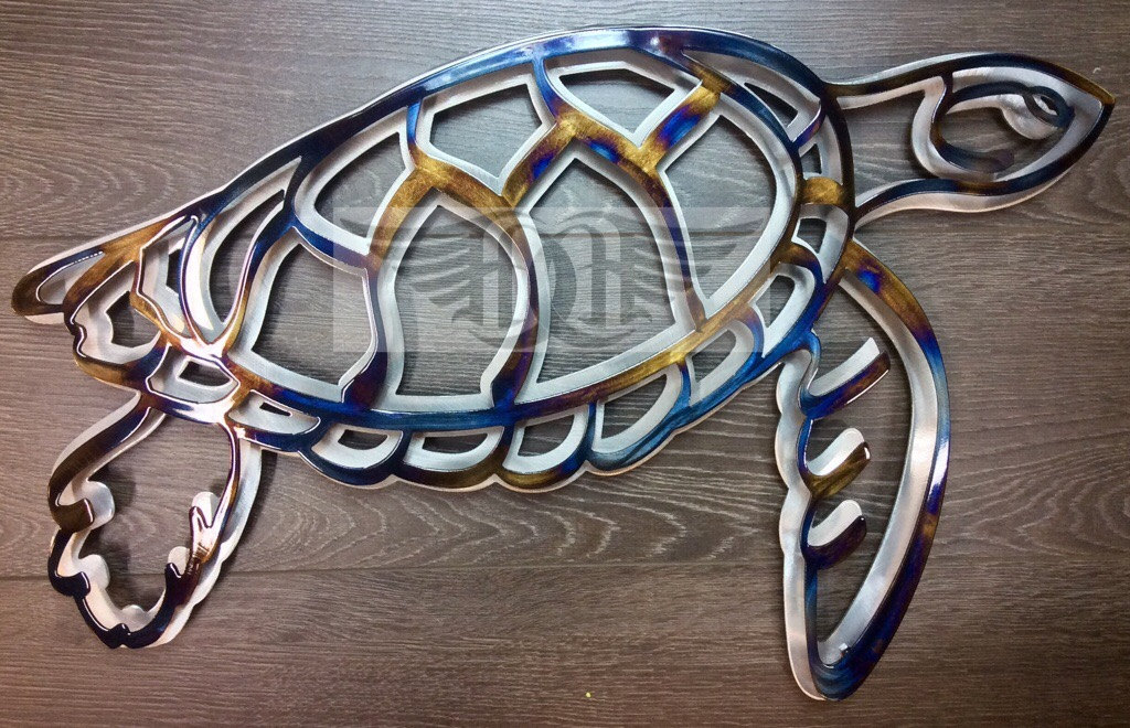 Sea Turtle Metal Art Wall Decor | Etsy