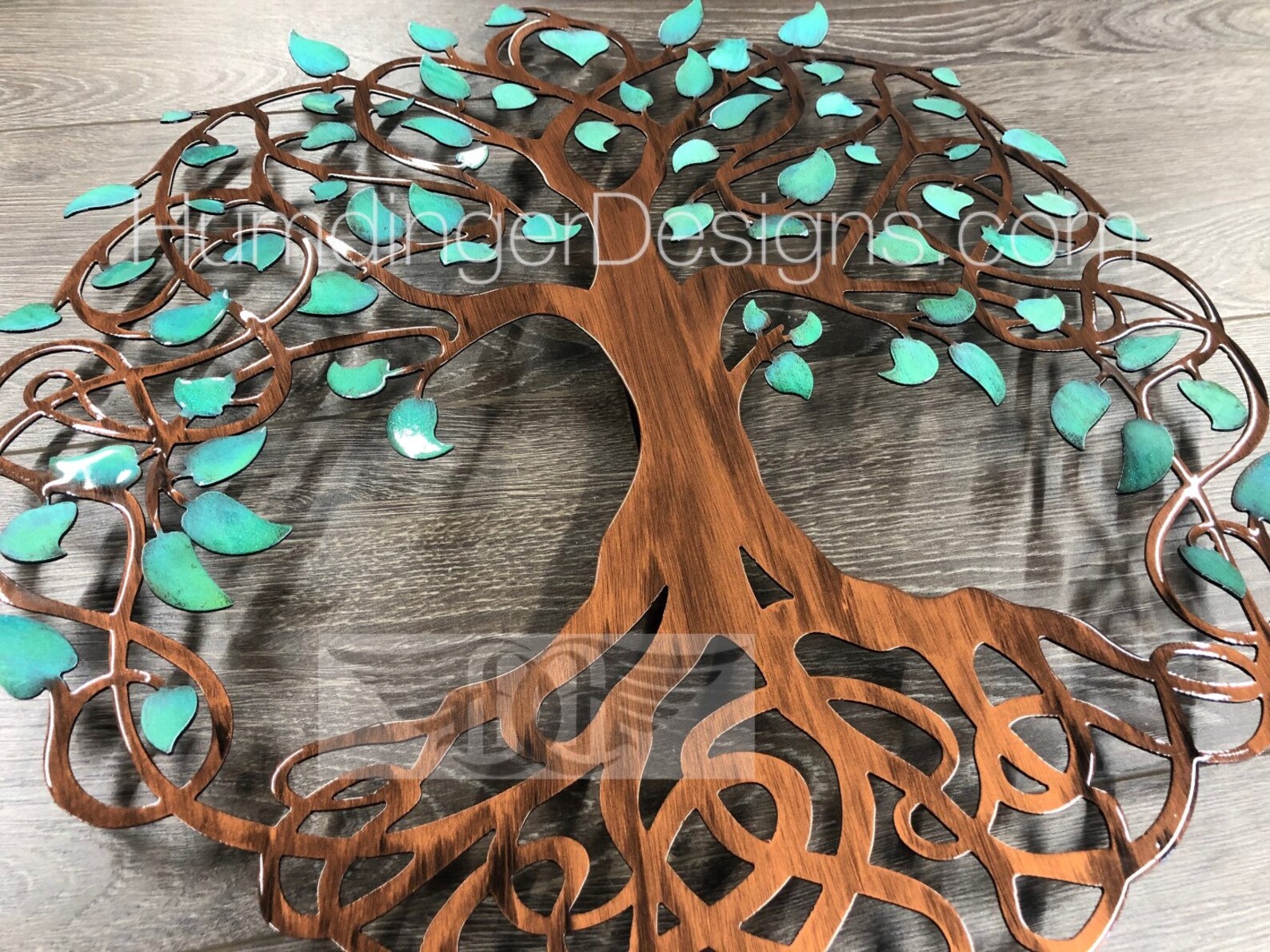 Teal Sparkle Tree of Life Infinity Tree Wall Decor Wall Art | Etsy