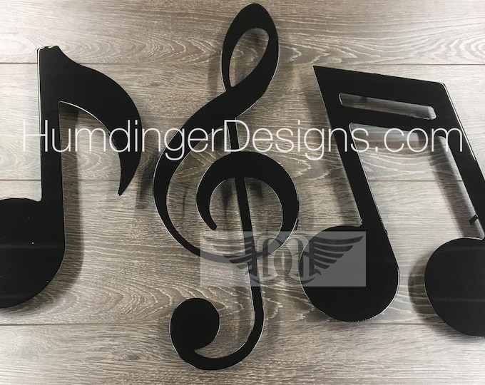 Treble Clef Eighth Note Double Eighth Note Music Music Notes Metal Wall ...