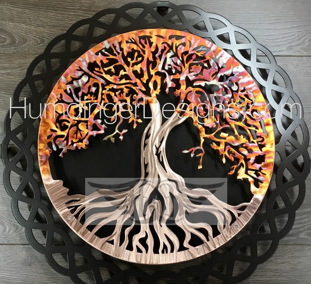 Raw Ground and Heated Copper Tree of Life Decor Wall Art - Etsy