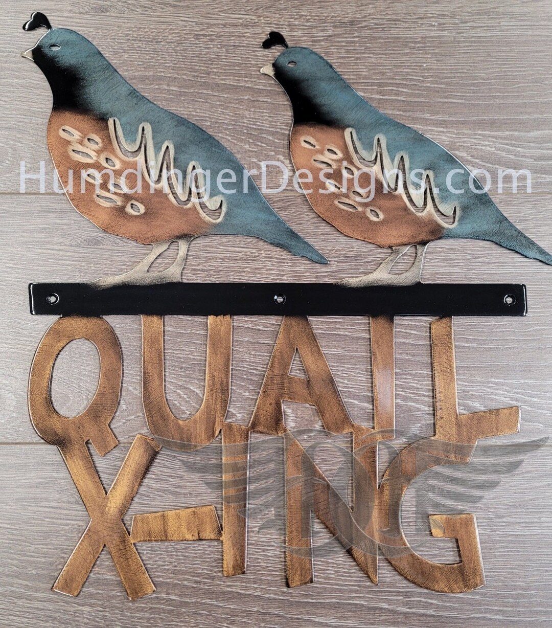 Quail Crossing - Quail X-ING - Sign - Metal Art for Yard and Garden ...