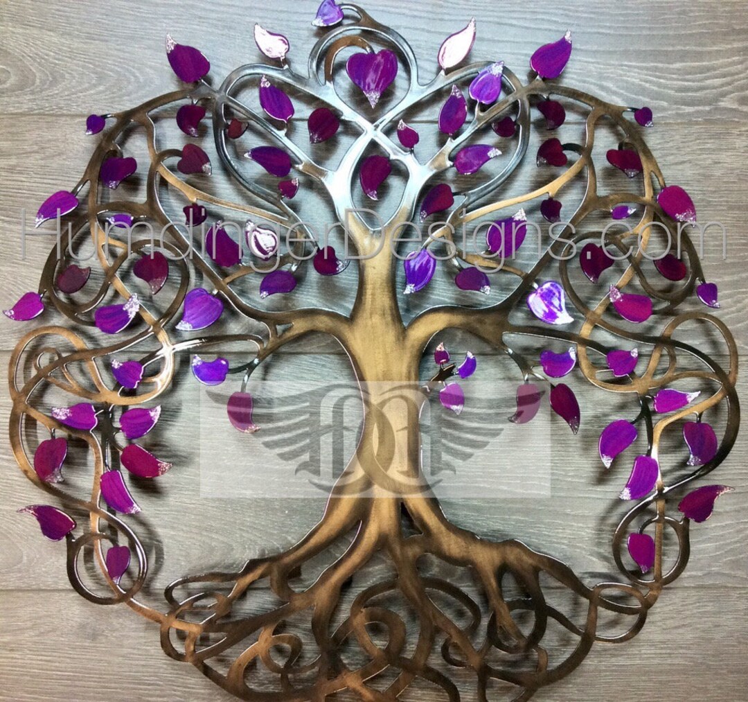 Custom Infinity Tree Metal Wall Art Carve Your Initials Personalized ...