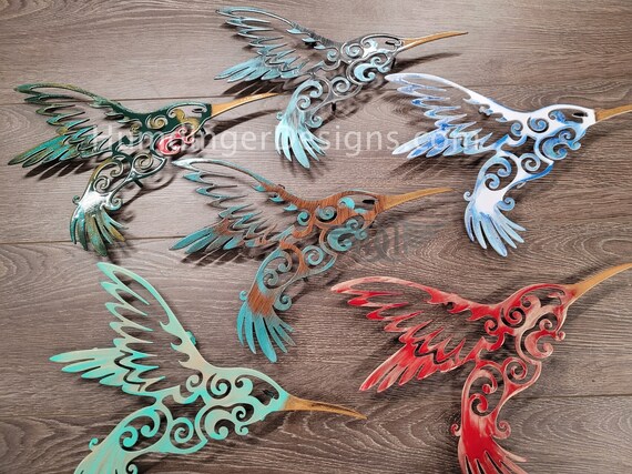 Hummingbird Metal Wall Art Metal Wall Decor Free Shipping - Etsy