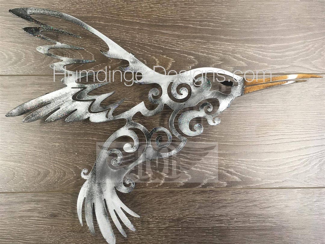 Hummingbird Metal Wall Art Outdoor Sculpture Pretty - Etsy