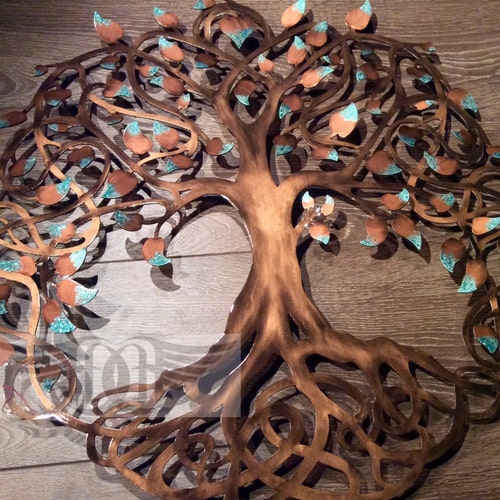 Pure Copper Tree of Life Metal Wall Art - Etsy