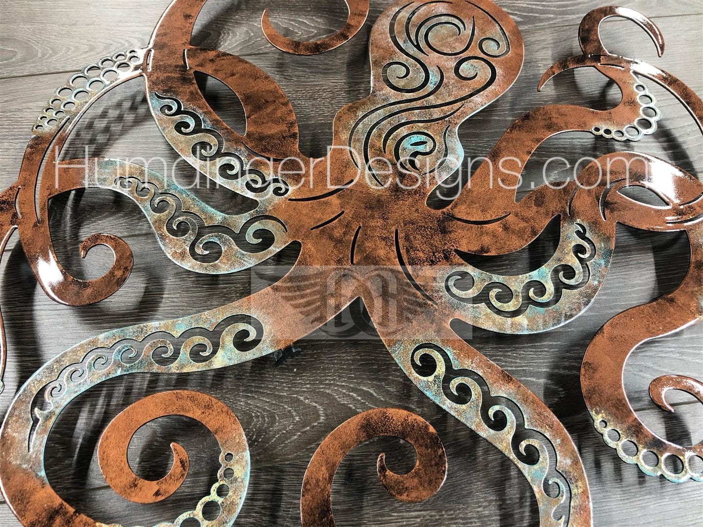 Wall Décor Patio decor Octopus Metal Wall Art Ocean Life Saltwater wall ...