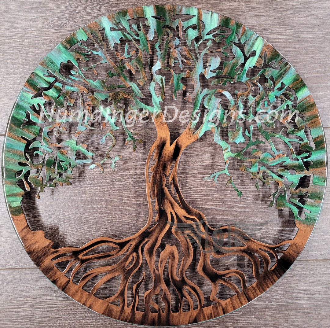 Vintage Penny - Tree of Life - Zen - Metal Wall Art - Copper - Patina ...