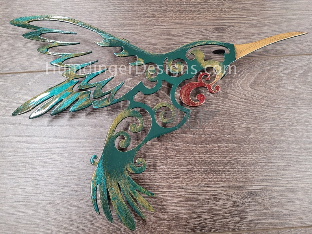 Metal Wall Art Hummingbird Ruby Throated Humdinger - Etsy