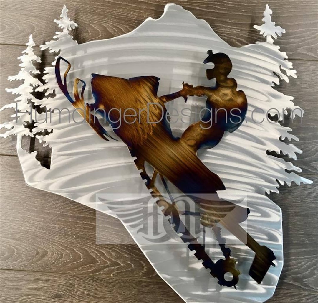 Snowmobile Wall Art Metal Wall Art Man Cave Wall Decor - Etsy