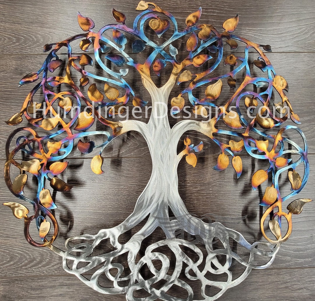 Stainless Steel Tree of Life Metal Wall Art - Infinity Design - Etsy