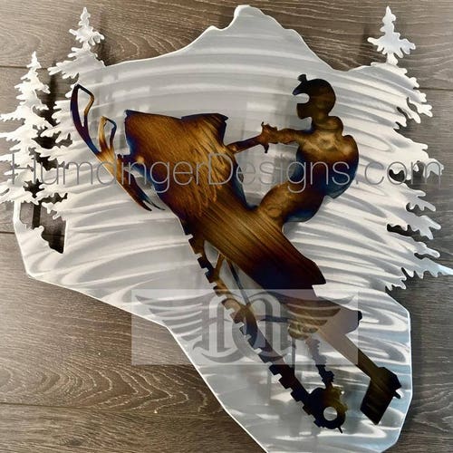 Snowmobile Wall Art Metal Wall Art Man Cave Wall Decor | Etsy