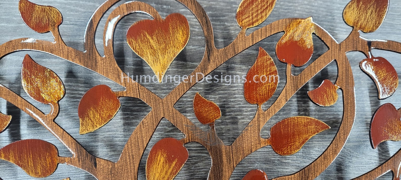 Red and Gold Infinity Tree Metal Tree Wall Art | Etsy