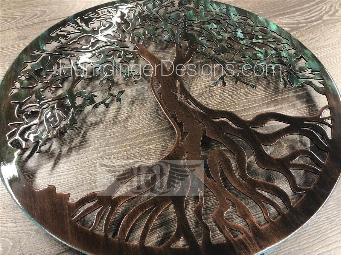 Vintage Penny Tree of Life Zen Metal Wall Art Copper - Etsy