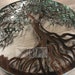 Vintage Penny Tree of Life Zen Metal Wall Art Copper Patina Green ...