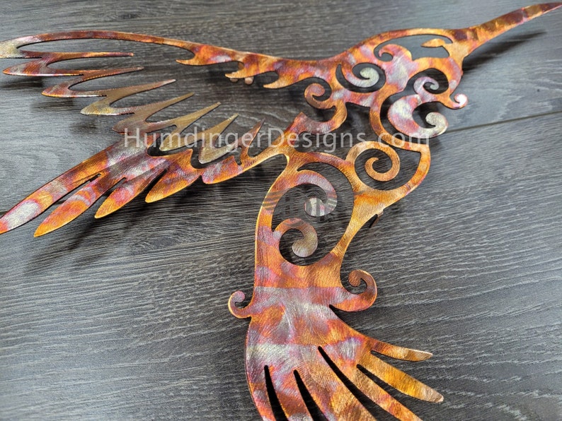 Copper Hummingbird Metal Wall Art Metal Wall Decor - Etsy