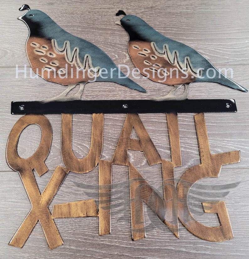 Quail Crossing - Quail X-ING - Sign - Metal Art for Yard and Garden ...