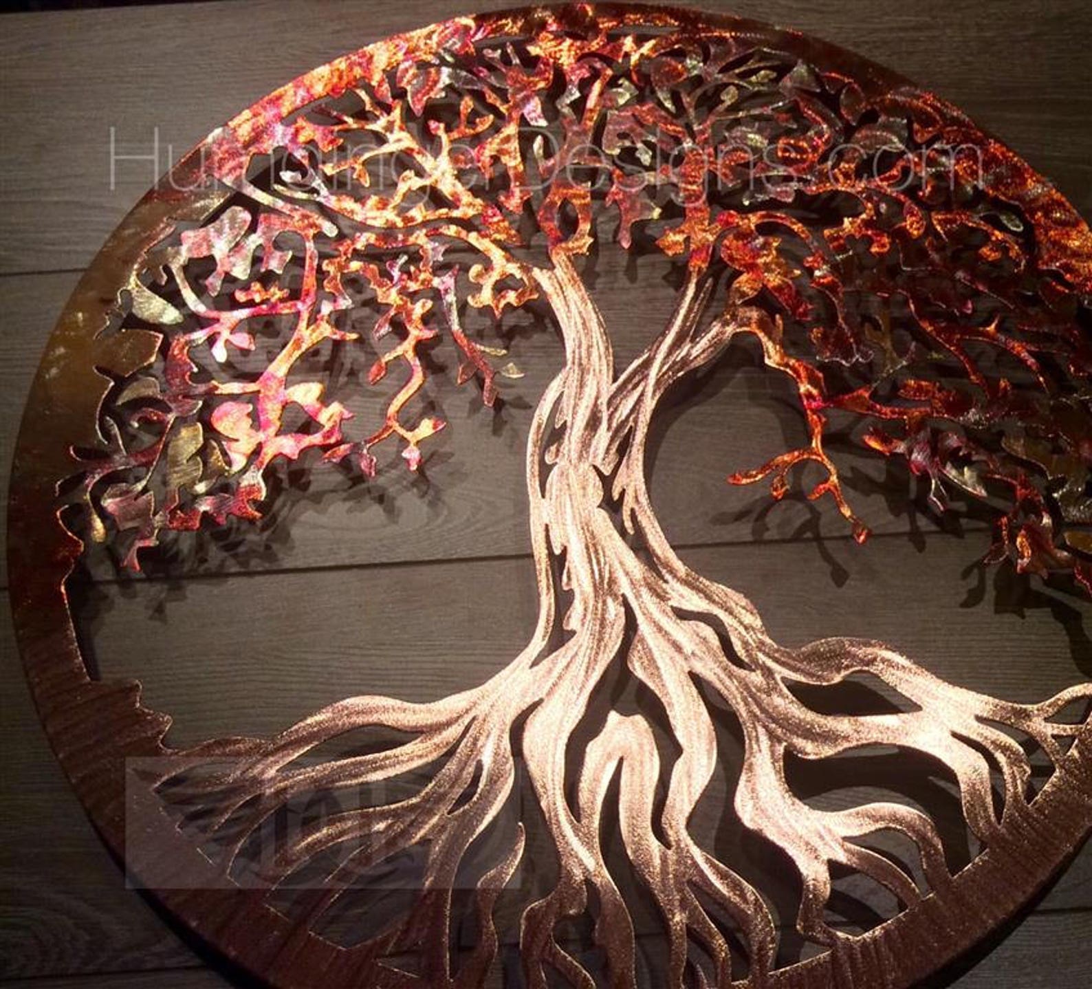 Pure Copper Tree of Life Metal Wall Art | Etsy