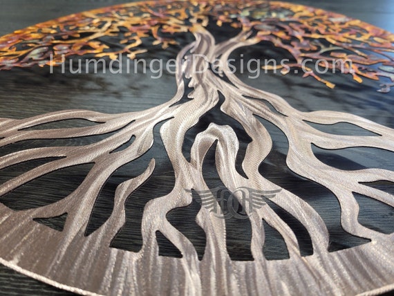 Pure Copper Tree of Life Metal Wall Art - Etsy