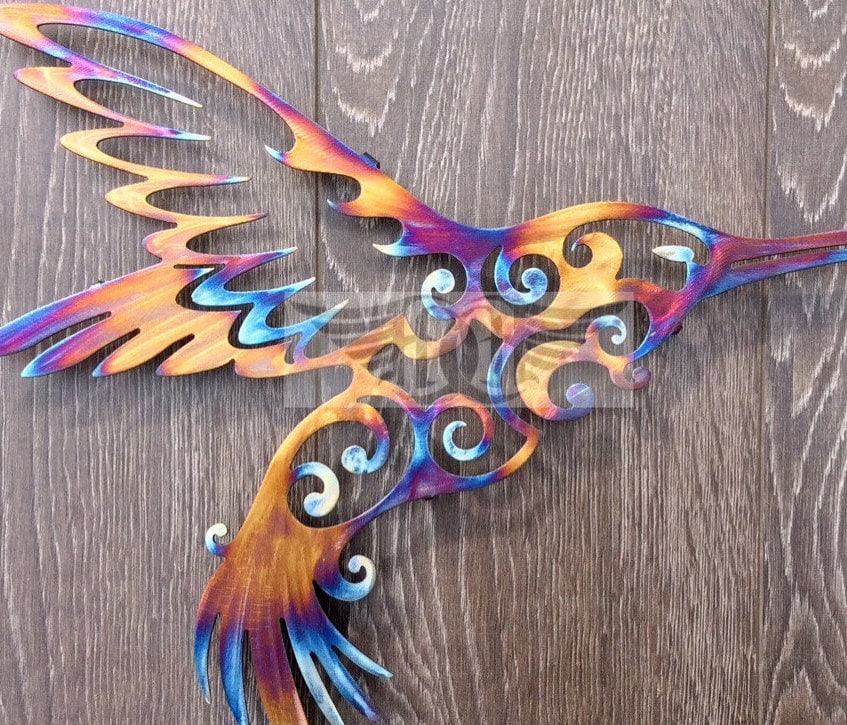 11th Anniversary Stainless Steel Hummingbird Wall Art Set of | Etsy