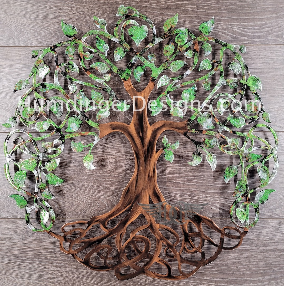 Custom - Infinity Tree - Metal Wall Art - Carve Your Initials ...