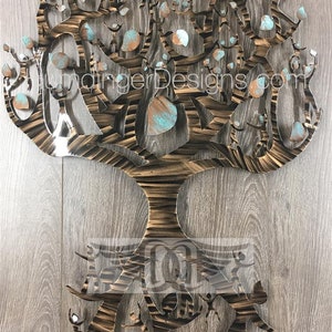 Family Tree Metal Wall Sculpture Copper Patina Sparkle - Etsy