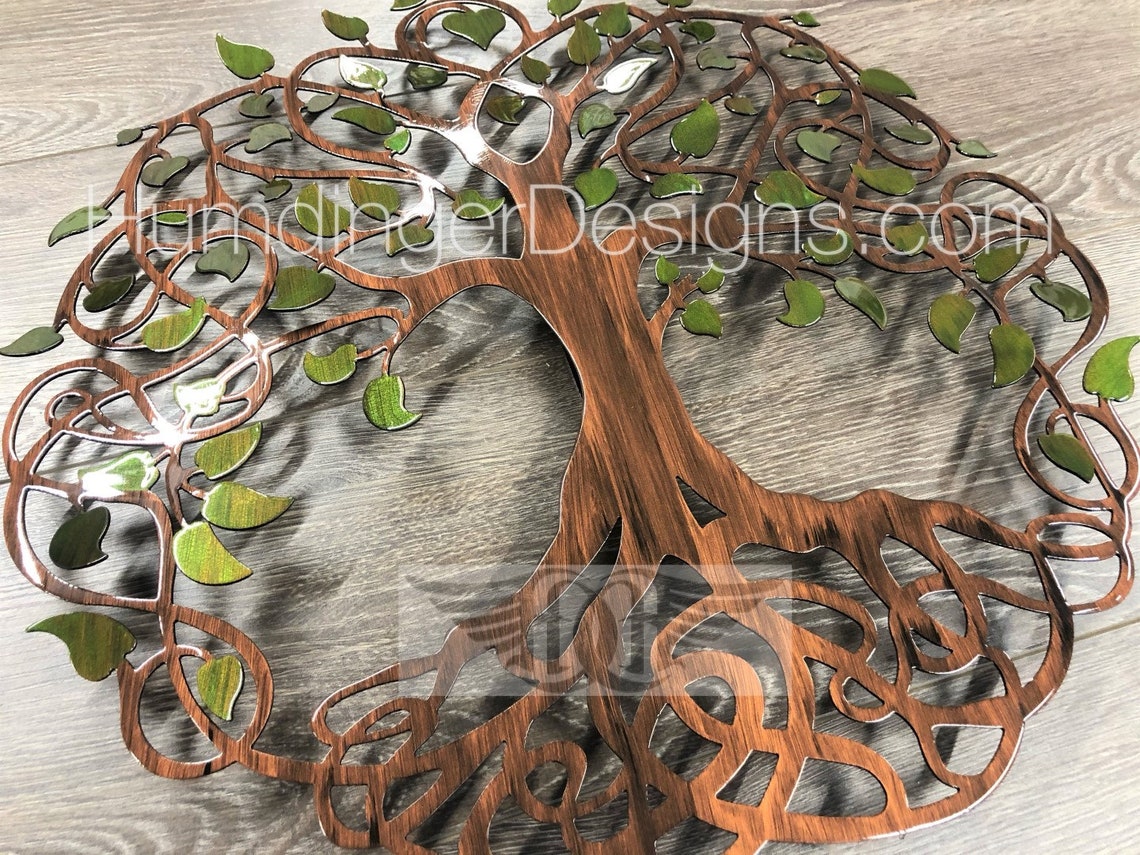 Green Pearl Infinity Tree Metal Tree Wall Art Unique Gift - Etsy
