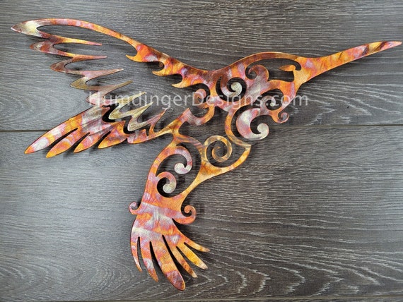 Grand colibri en cuivre Métal Art Mural Métal Décor Mural - Etsy France