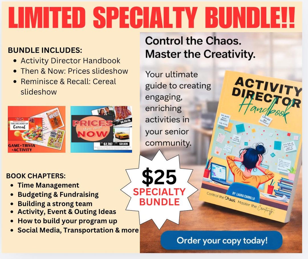 Activity Director Handbook | Activty Ideas | Time Management | Contests ...