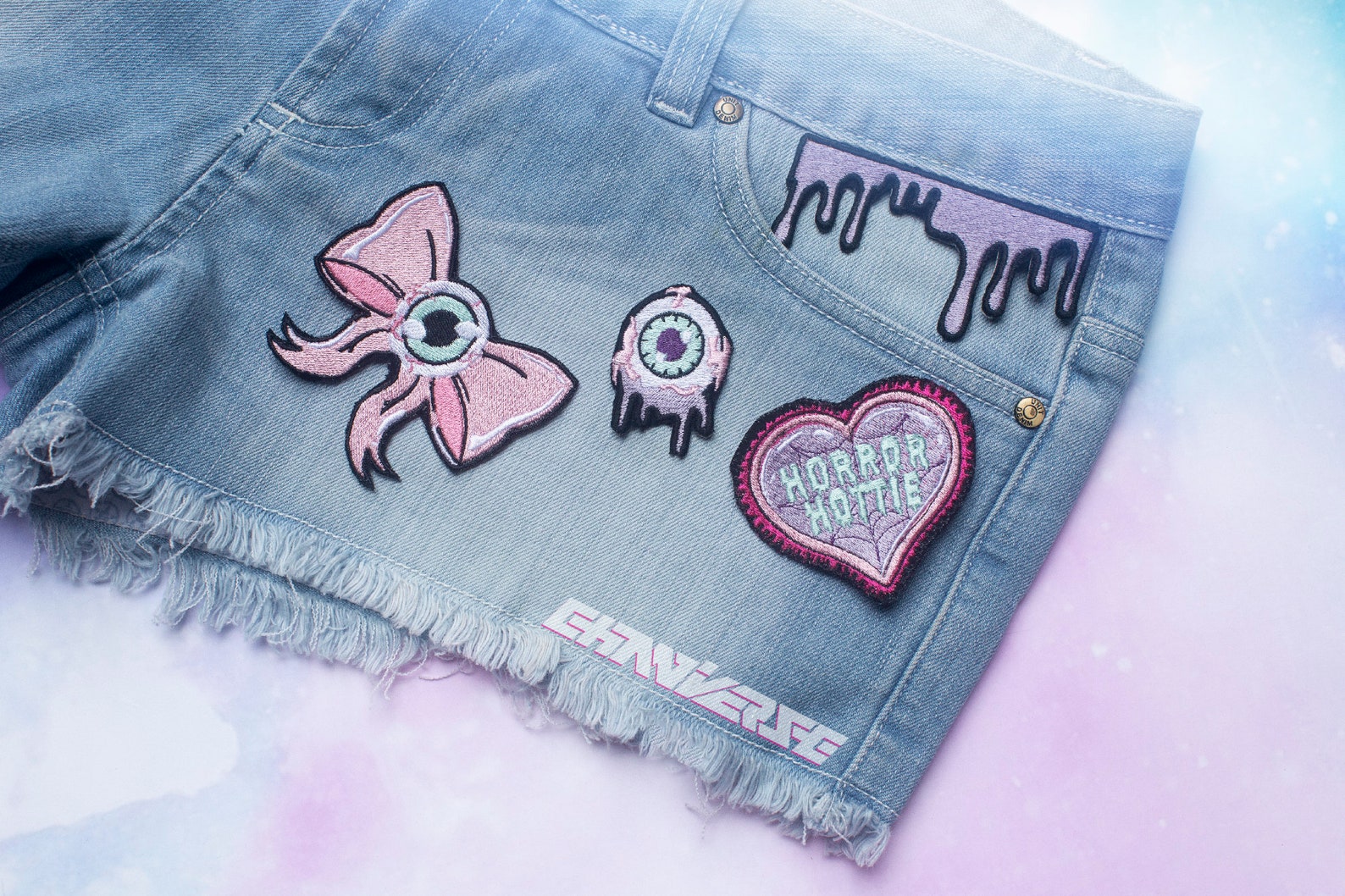Pastel Goth Eyeball Drip | Embroidered Patch - Etsy Australia