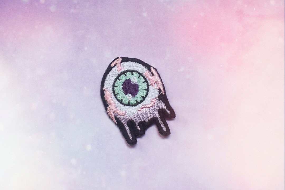 Pastel Goth Eyeball Drip | Embroidered Patch - Etsy