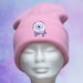 Pastel Goth Drippy Eyeball Embroidered Beanie - Etsy