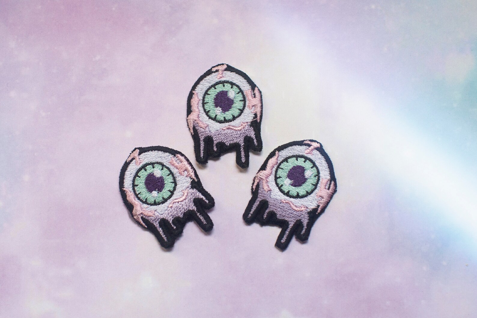 Pastel Goth Eyeball Drip | Embroidered Patch - Etsy Australia