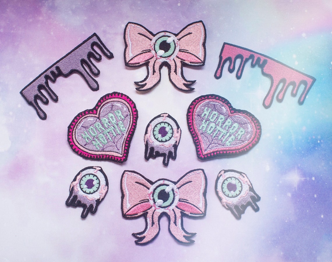 Pastel Goth Eyeball Drip | Embroidered Patch - Etsy Australia