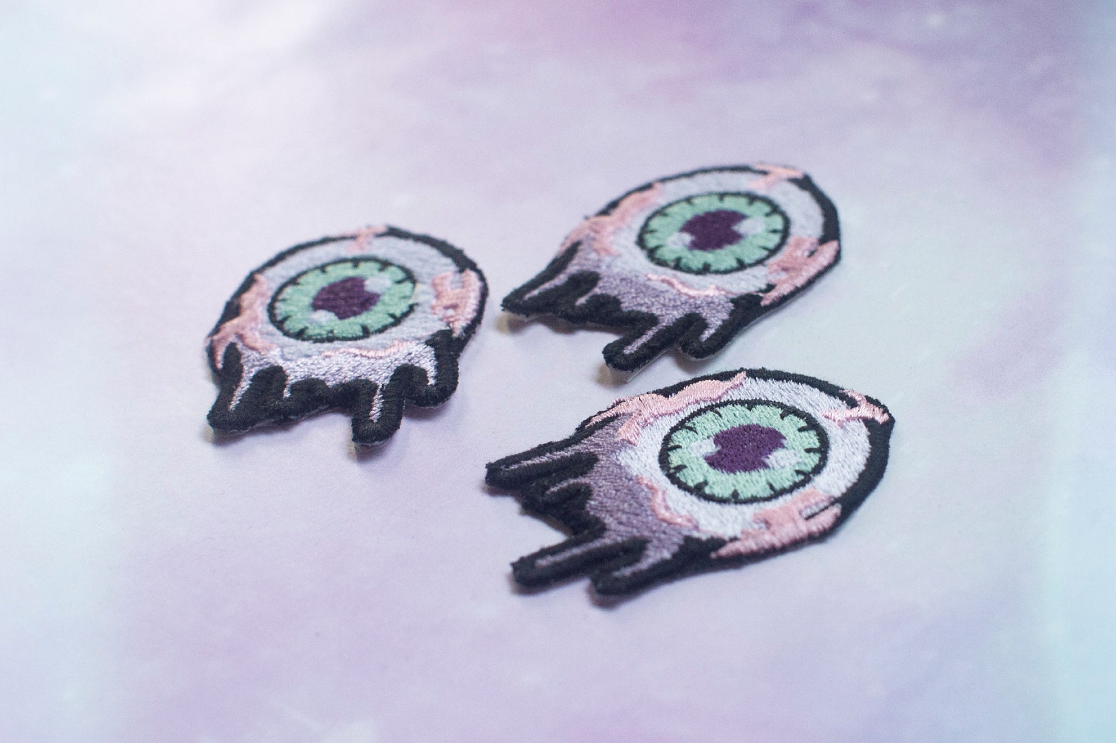 Pastel Goth Eyeball Drip | Embroidered Patch - Etsy Australia