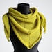 Chartreuse Scarf Lime Green Alpaca Shawl Knit Wool Scarves - Etsy