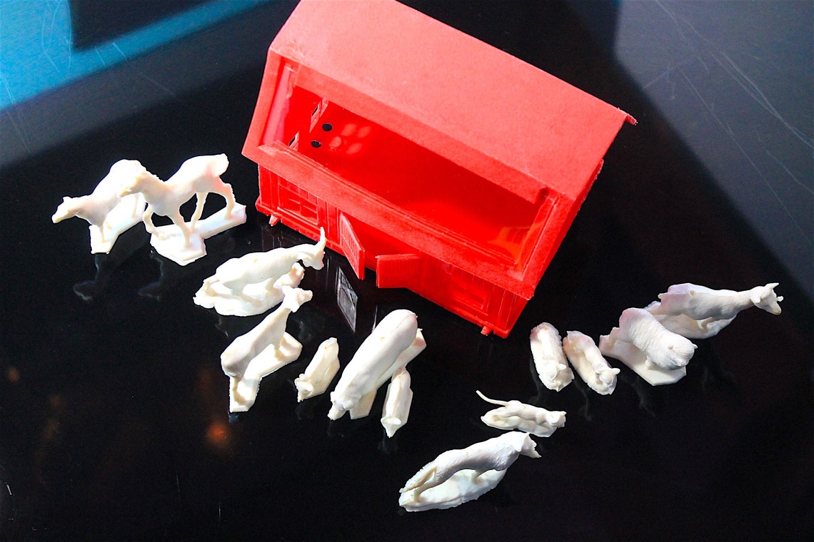 Auburn Rubber Farm Animals Barn & Chicken Coop Vintage Playset - Etsy
