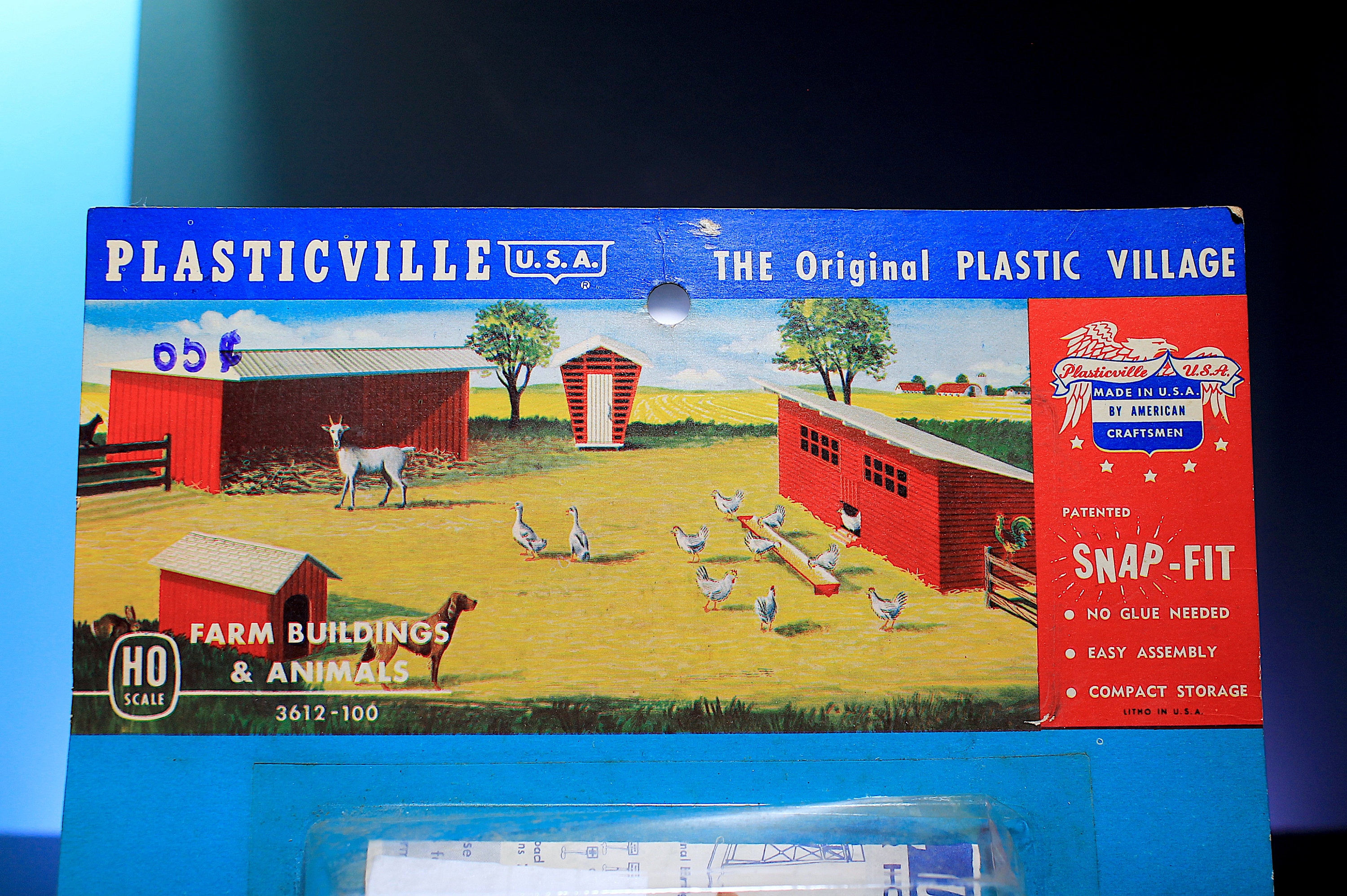 Plasticville HO Scale Farm Buildings & Animals #3612 Vintage Package - Etsy
