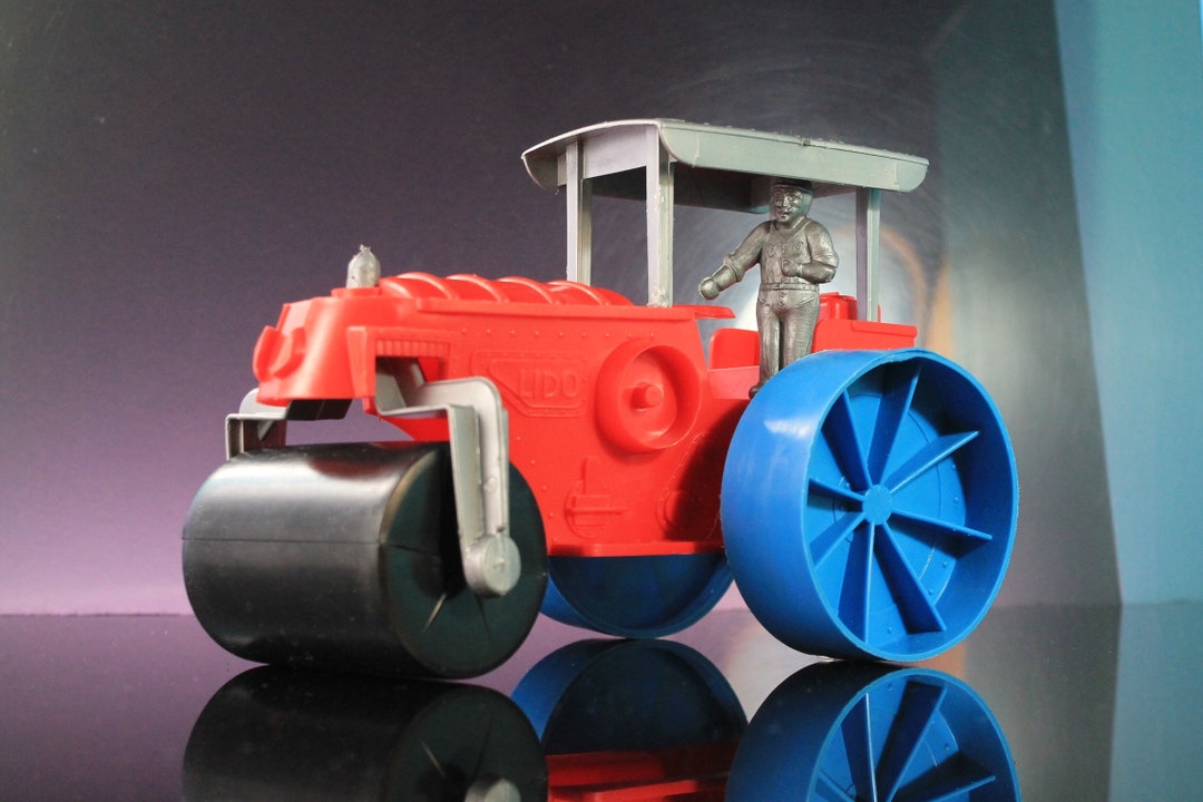 Lido Plastic Steamroller Vintage Road Roller Construction Toy - Etsy