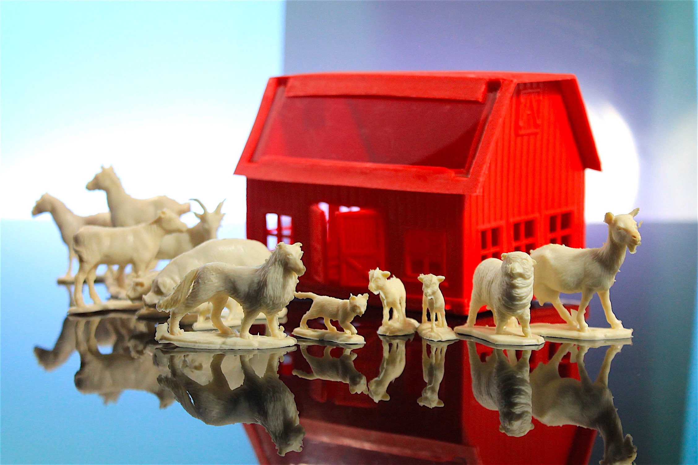 Auburn Rubber Farm Animals Barn & Chicken Coop Vintage Playset - Etsy