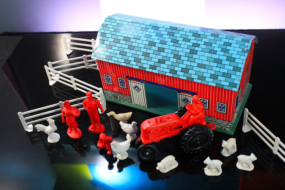 Ohio Art Farm Set Figures Barn Vintage Playset - Etsy