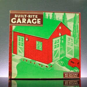 Built-rite Private Garage Vintage 1936 Cardboard Building - Etsy