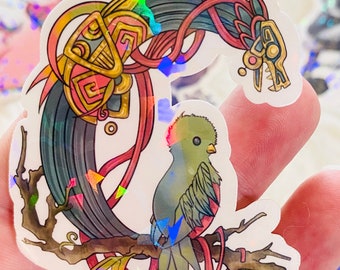 Guatemala Quetzal Sticker, Guatemalan Quetzal Decal, Quetzal Bird ...