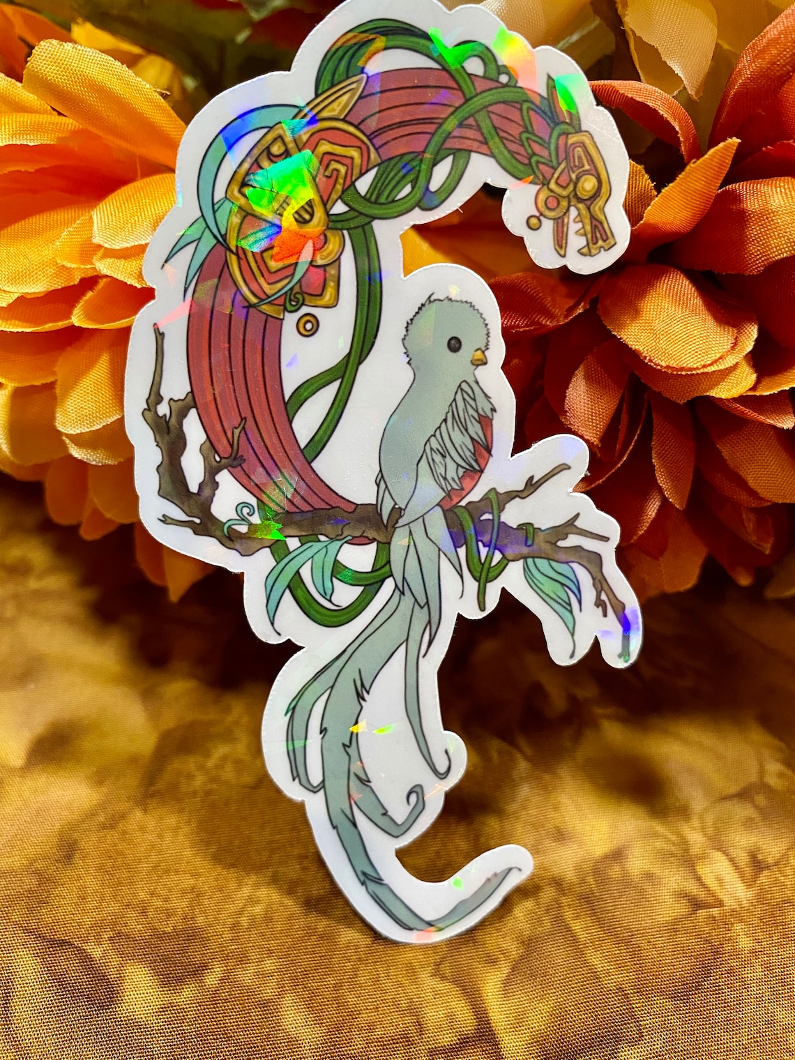 Holographic Quetzalcoatl Sticker. Waterproof Premium Vinyl | Etsy