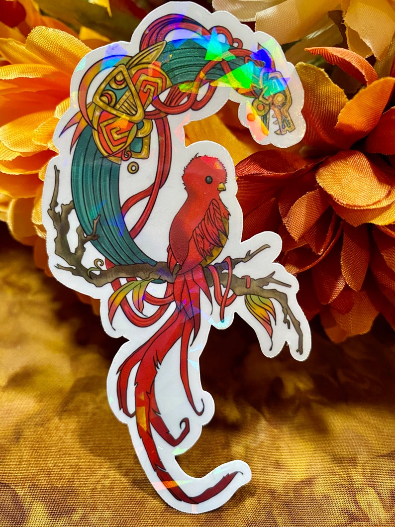 Holographic Quetzalcoatl Sticker. Waterproof Premium Vinyl | Etsy